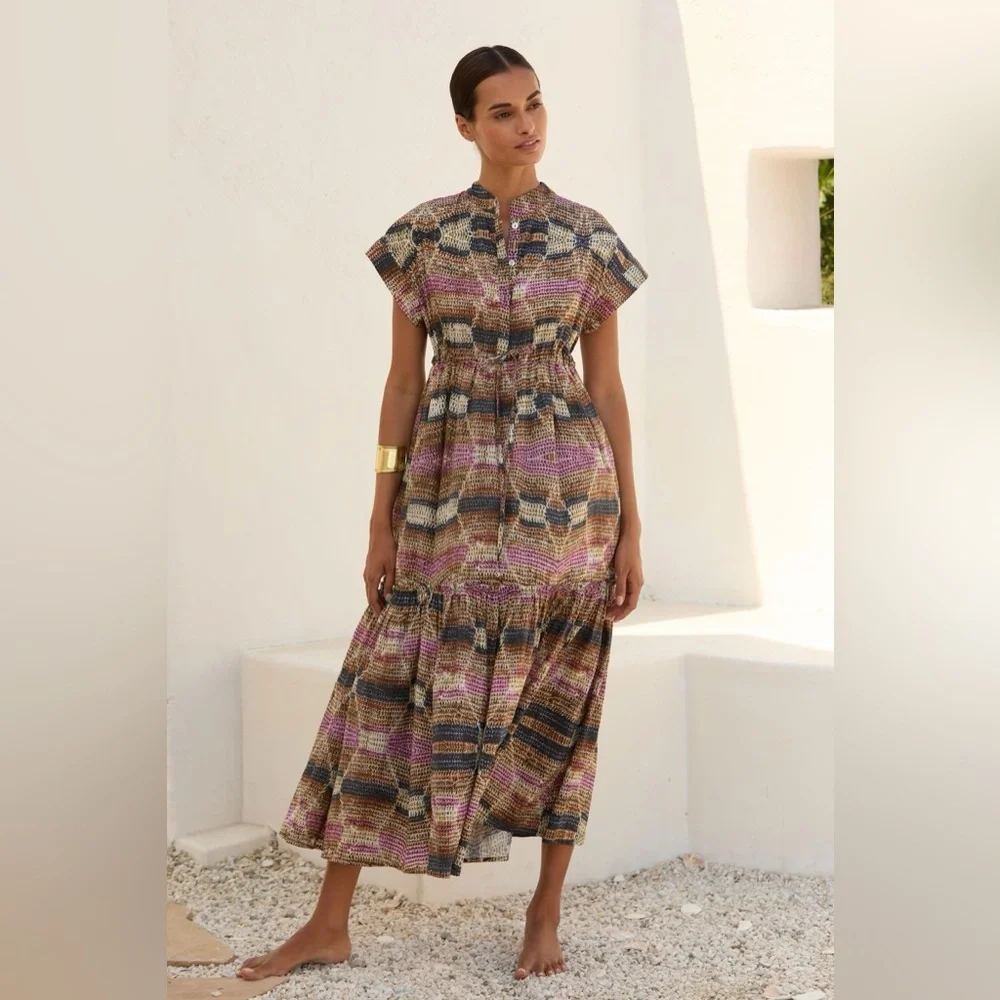 Anthropologie | Dresses | Anthropologie Ros Garden Mumi Midi Dress ...